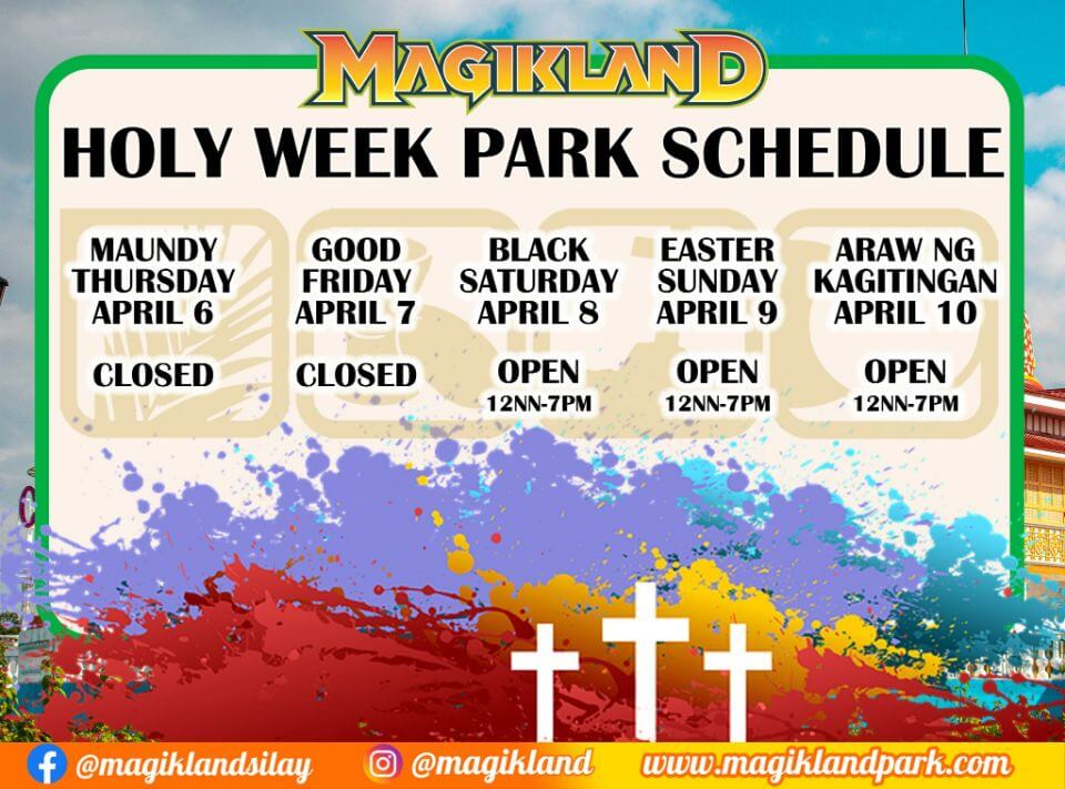 Magikland Holy Week Park Schedule – Magikland